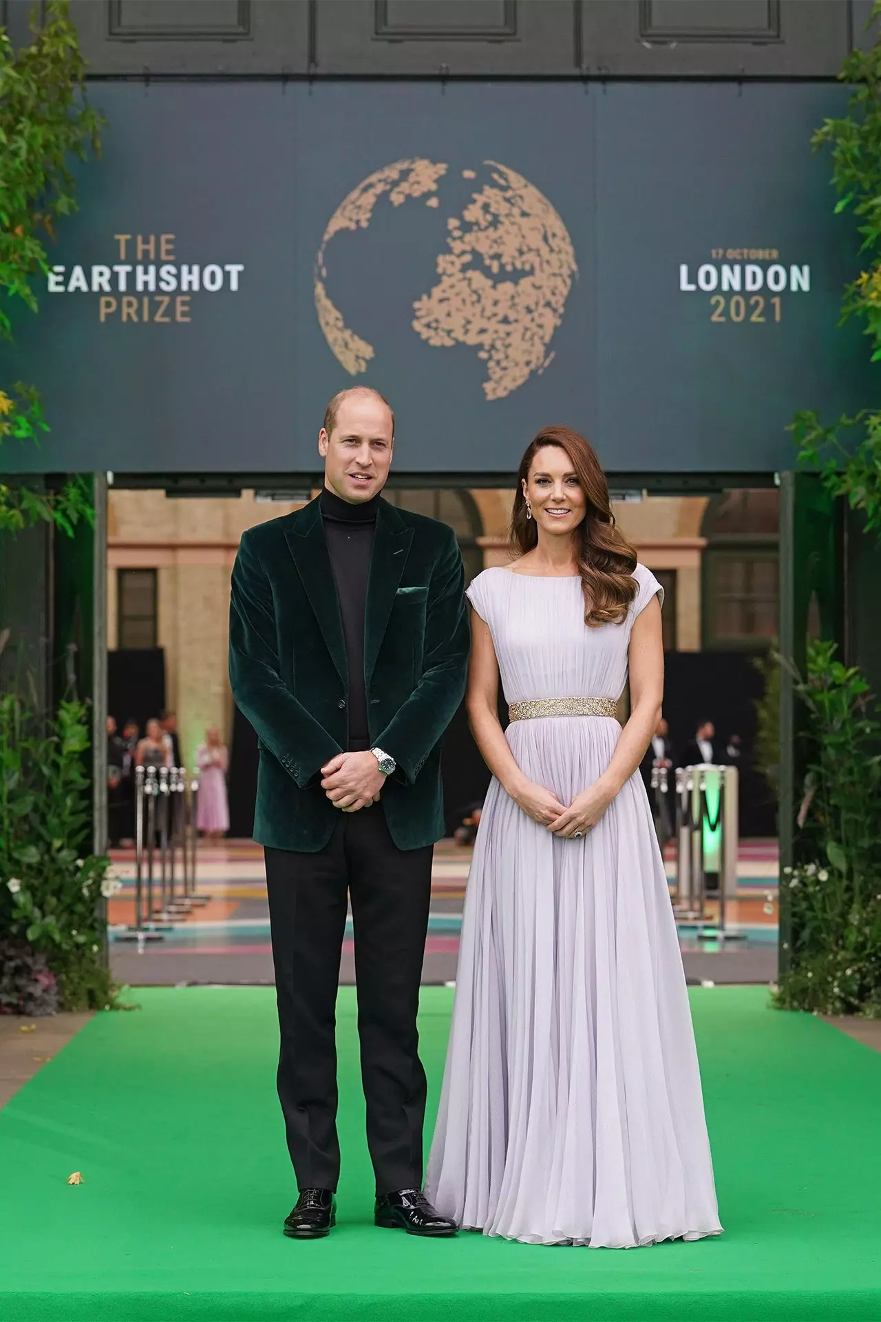 Hertigen och hertiginnan av Cambridge anländer till Earthshot Prize-utdelningsceremonin på Alexandra Palace