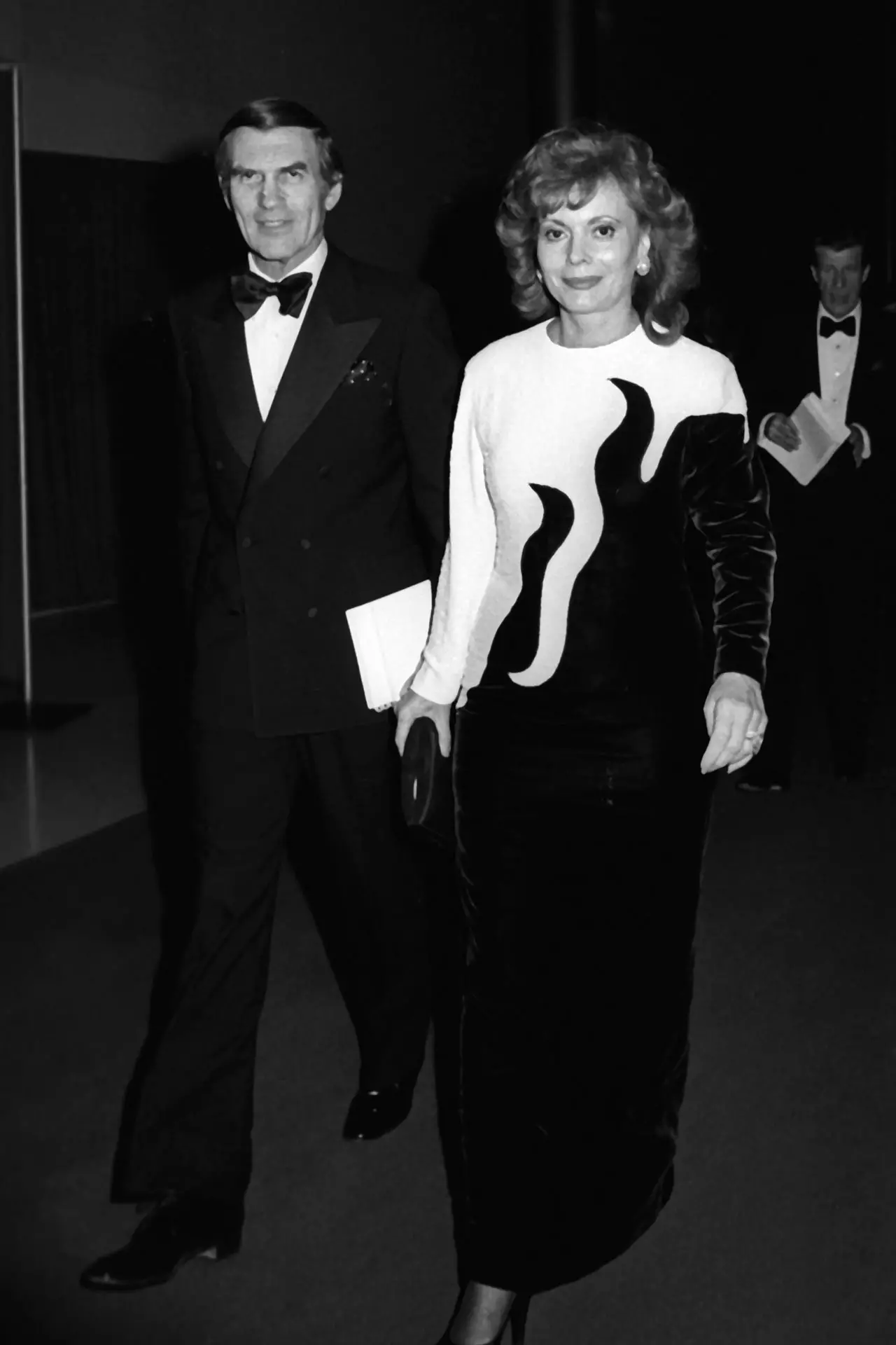 William Cafritz och Buffy Cafritz anländer till Kennedy Centers Honors Gala i Washington 1983