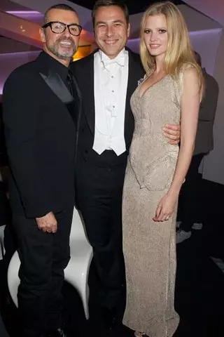 George Michael David Walliams e Lara Stone