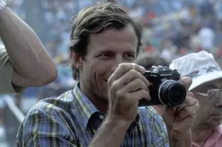 Peter Beard osallistuu RFK-tennisturnaukseen Flushing Meadowsissa New Yorkissa 1979