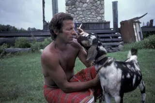 Peter Beard na súa casa de Montauk, Nova York, 1981