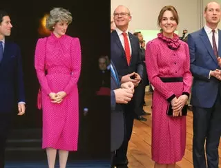 La duquessa de Cambridge va sortir per a la seva segona nit a Irlanda amb un vestit rosa brillant d'Oscar de la Renta que...