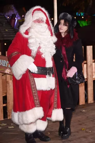 Papá Noel e Helena Bonham Carter