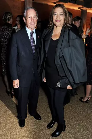 Michael Bloomberg និង Zaha Hadid