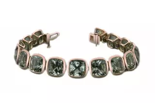 Robert Procop Green quartz uye rose goridhe bracelet naRobert Procop naAngelina Jolie 15800 jewelconnoisseur.com