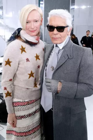 Tilda Swinton at Karl Lagerfeld