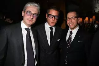 Andrea Tessitore Lapo Elkann och Jonathan Newhouse