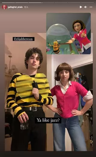 Elija Hjūsone un Anaisa Galahere kā varoņi no filmas Bee Movie