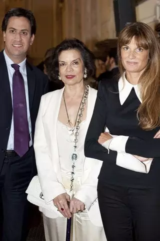 Ed Miliband Bianca Jagger และ Jemima Khan