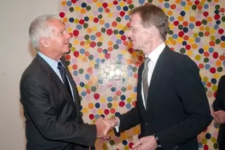 Larry Gagosian și Sir Nicholas Serota