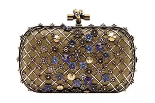 Snakeskin metal clutch 3940 by Bottega Veneta