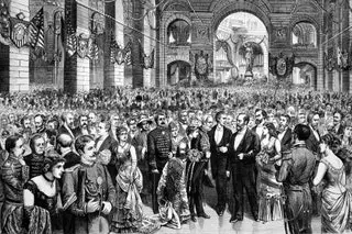 Bal Inaugural James A. Garfield diayakeun di The Smithsonian Institution di Washington D.C 1881