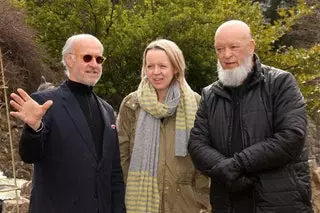 Roger Saul Emily Eavis en Michael Eavis