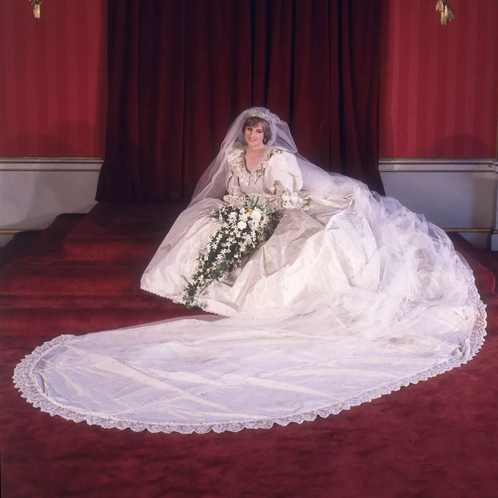 La princesa Diana el dia del seu casament el 1981