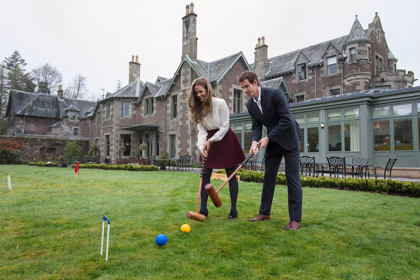 Kim Sears און Andy Murray אין Cromlix