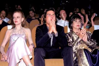 Nicole Kidman Tom Cruise dhe Christiane Kubrick gjatë shfaqjes së Eyes Wide Shut 1999